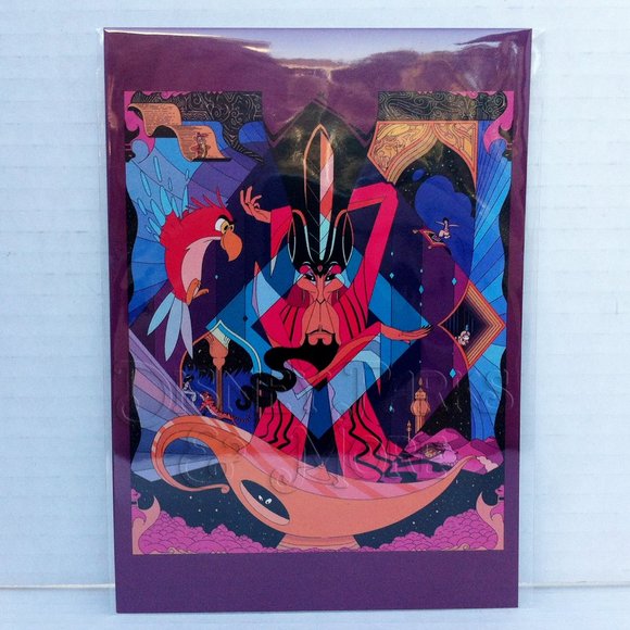 Disney | Art | Disney Parks Wonderground Aladdin Postcard Jafar Iago ...